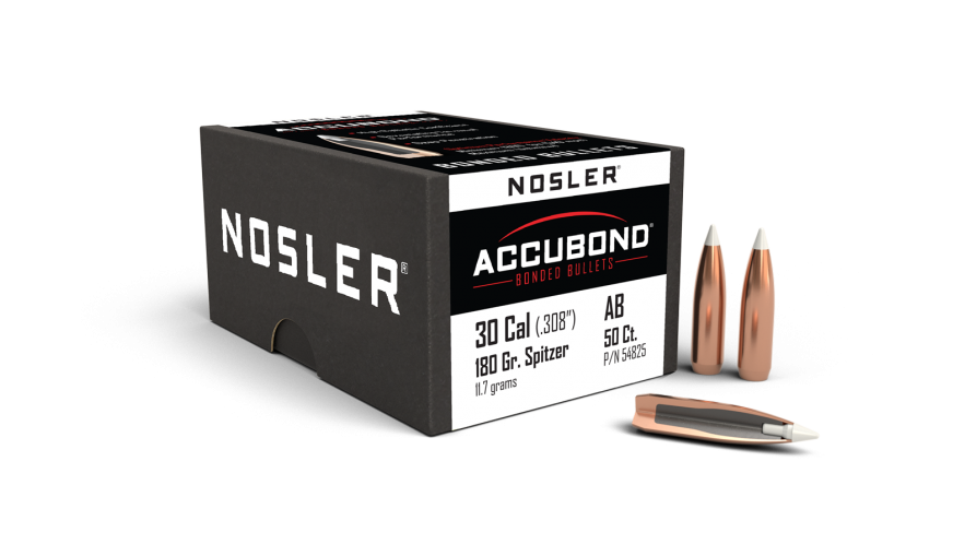 30 cal (180GR) Accubond .308 Bullets by Nosler #54825 (50 pcs ...