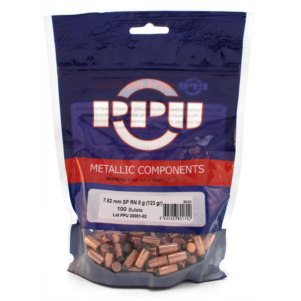7.62x39 mm (.310) SPRN (123 gr) Bullets by PPU (100 pcs) (B030 ...