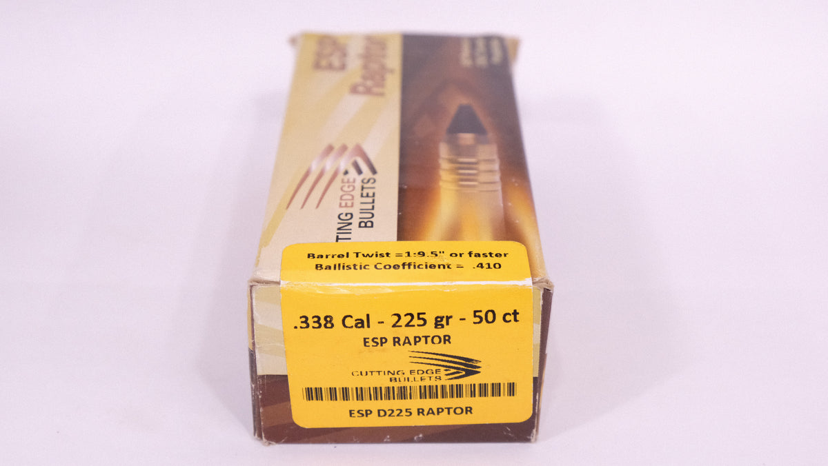 338 cal (225GR) ESP Raptor by Cutting Edge Bullets (50 pcs) – InterSurplus