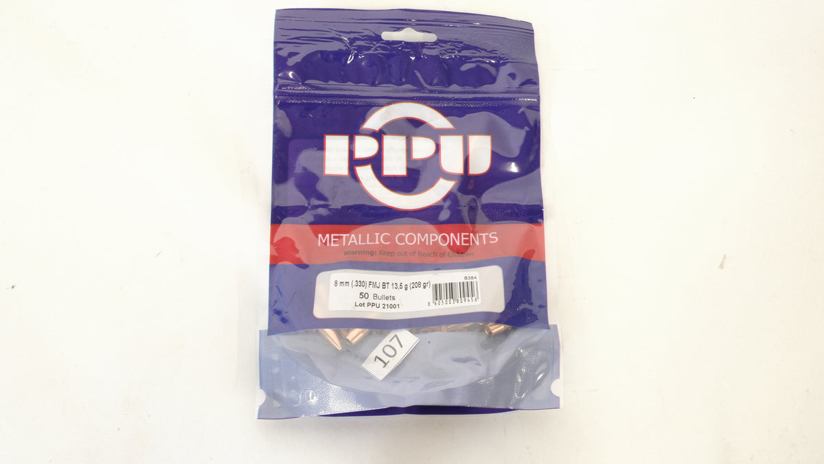 8x56R (.330) FMJBT (208 gr) Bullets by PPU (50 pcs) (B384) – InterSurplus