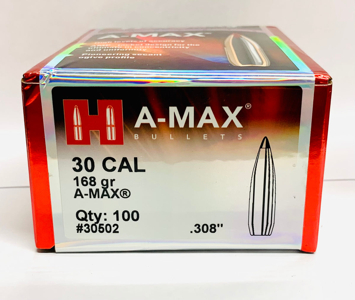 30 CAL (168GR) A-MAX Bullets by Hornady (100 pcs) #30502 – InterSurplus